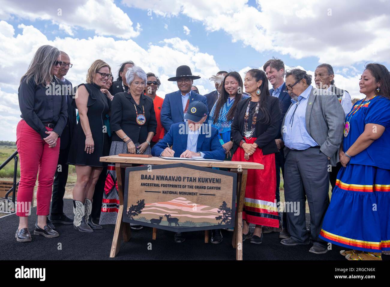 President Joe Biden signs a proclamation designating the Baaj Nwaavjo I ...