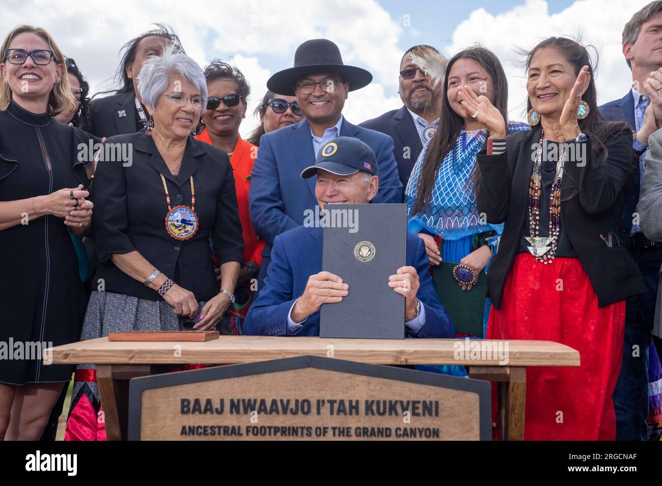 President Joe Biden smiles after signing a proclamation designating the ...