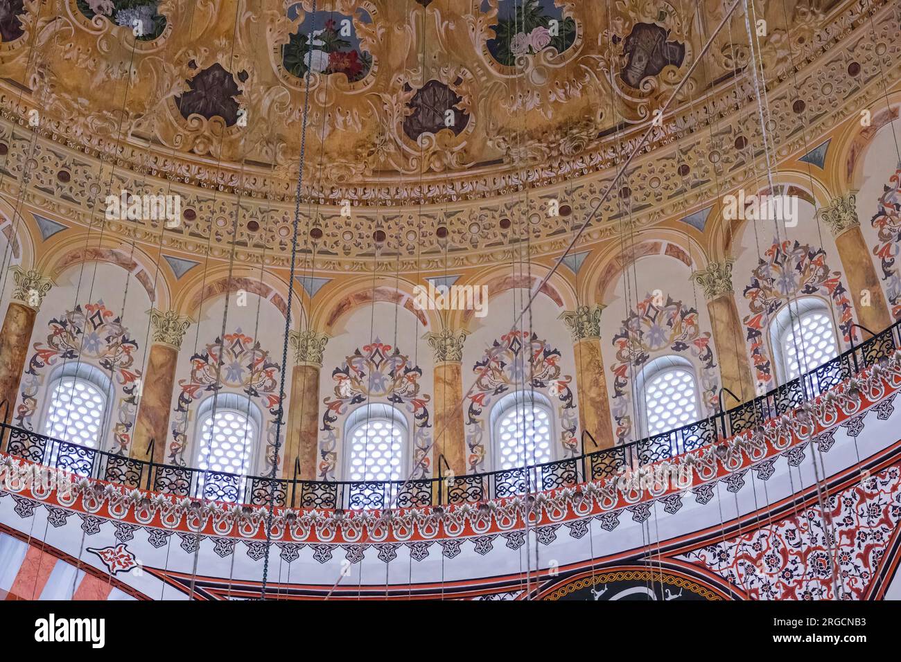 Istanbul, Turkey, Turkiye. Windows and Floral Decoration in the Mosque ...