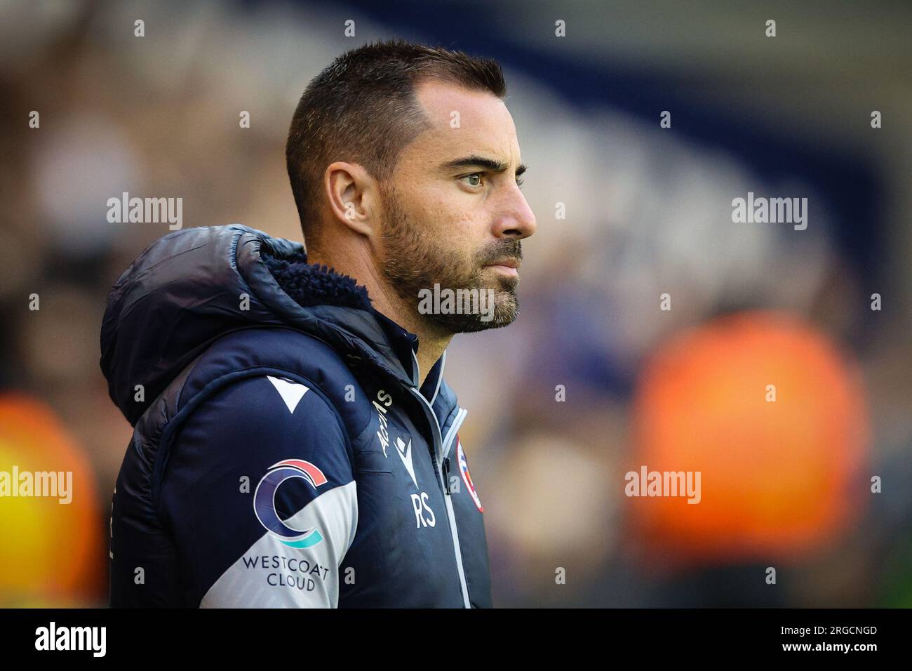 LONDON, UK - 8th Aug 2023: Reading Manager Ruben Selles looks on during ...