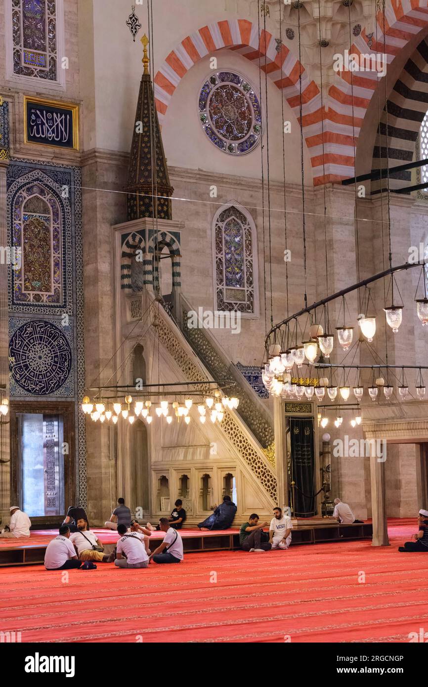 Istanbul, Turkey, Turkiye. Men Resting and Talking in front of the ...