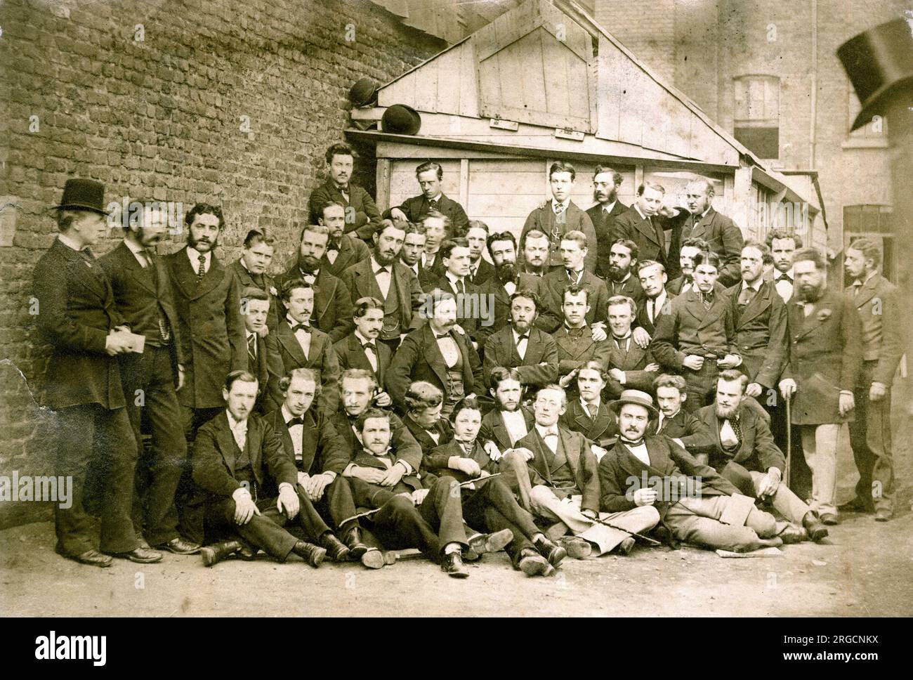 Group photo of Victorian men Stock Photo - Alamy