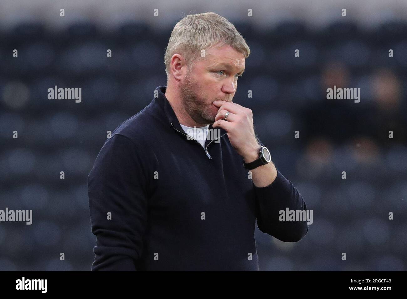 Grant McCann manager of Doncaster Rovers during the Carabao Cup match ...