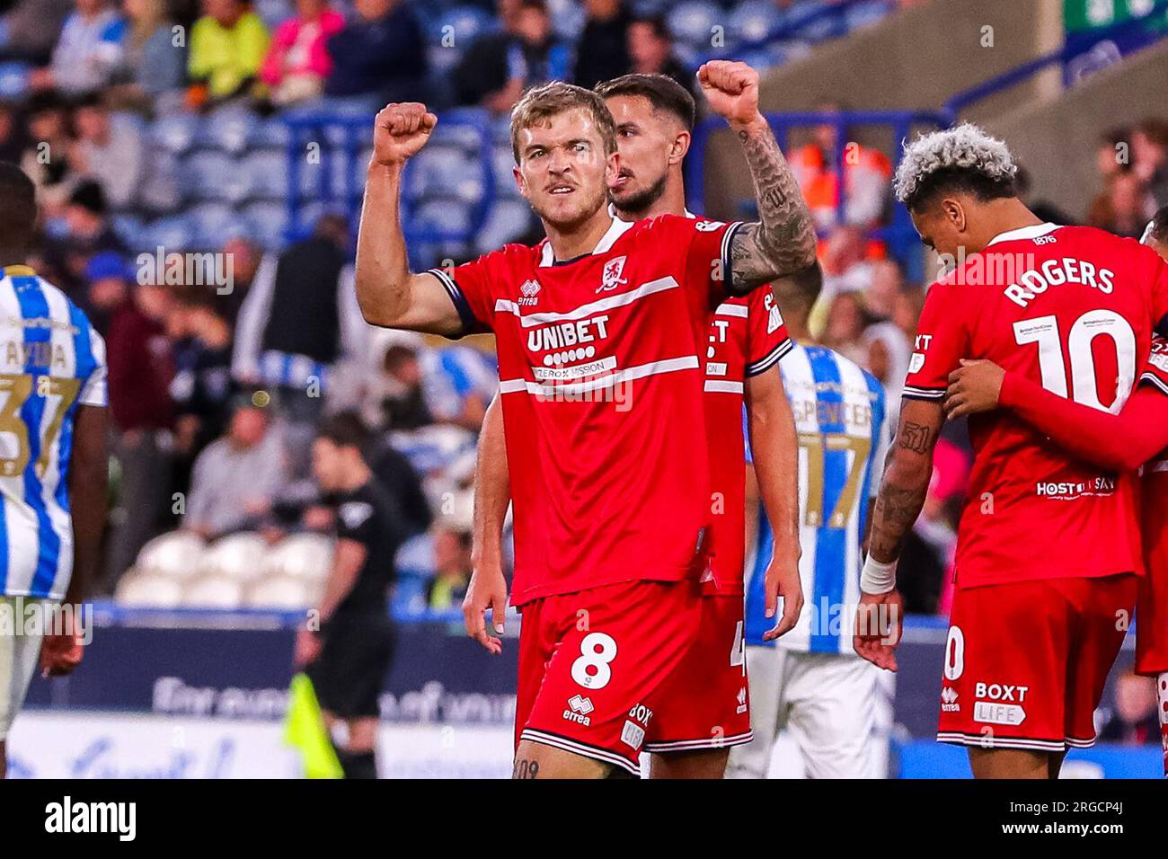 Riley McGree of Middlesbrough celebrates his goal during the Carabao ...