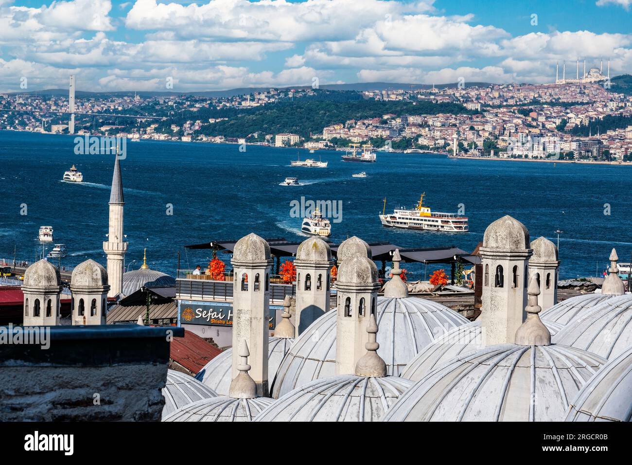 Istanbul, Turkey, Turkiye. View of the Camlica Mosque in Uskudar ...