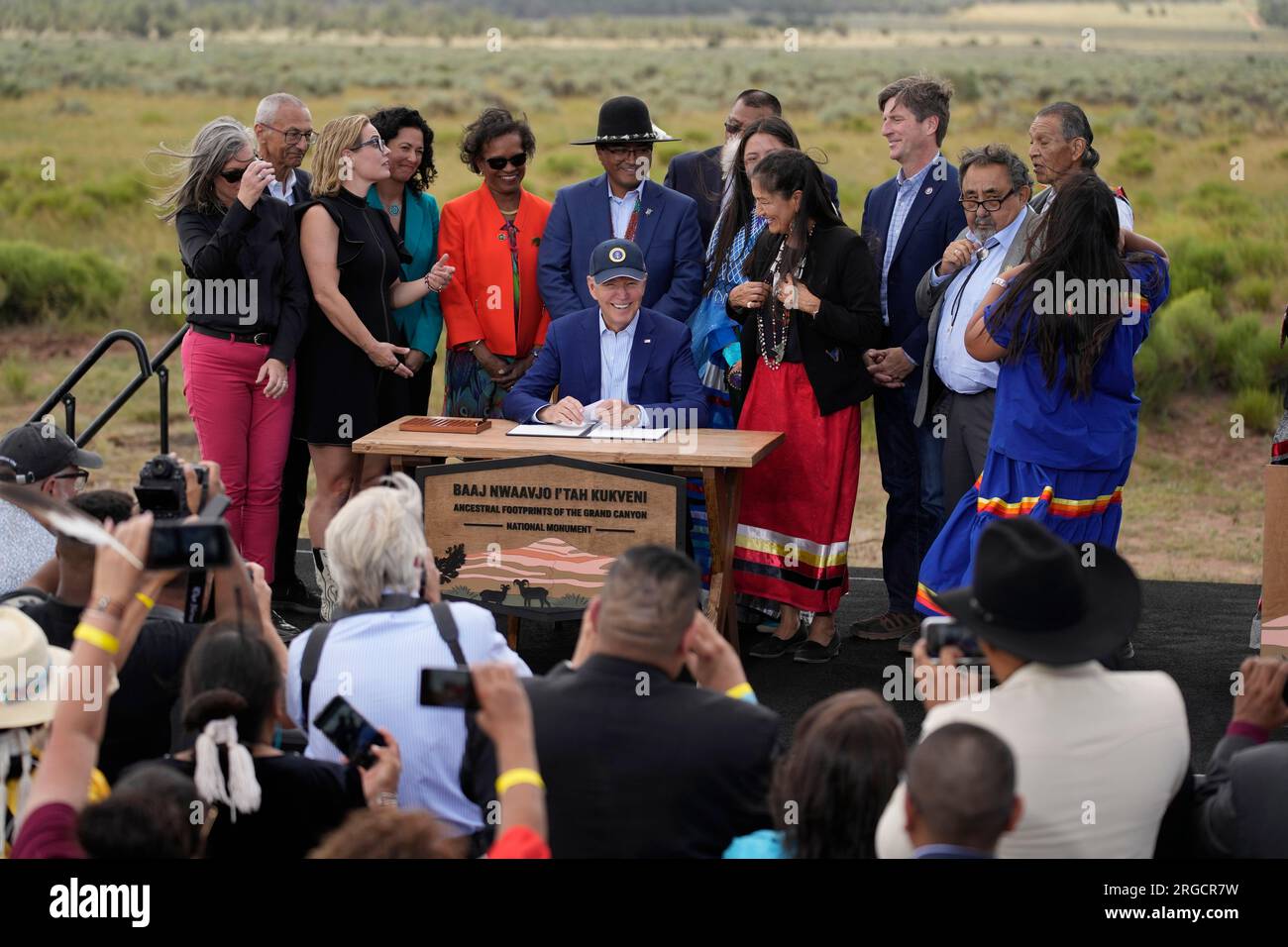 President Joe Biden signs a proclamation designating the Baaj Nwaavjo I ...