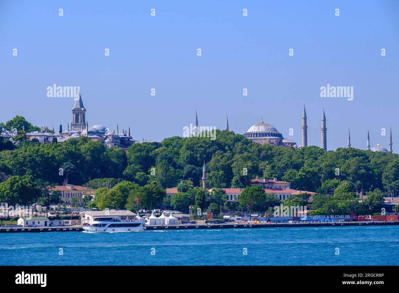 Istanbul, Turkey, Türkiye. Topkapi Palace Seen from the Golden Horn ...