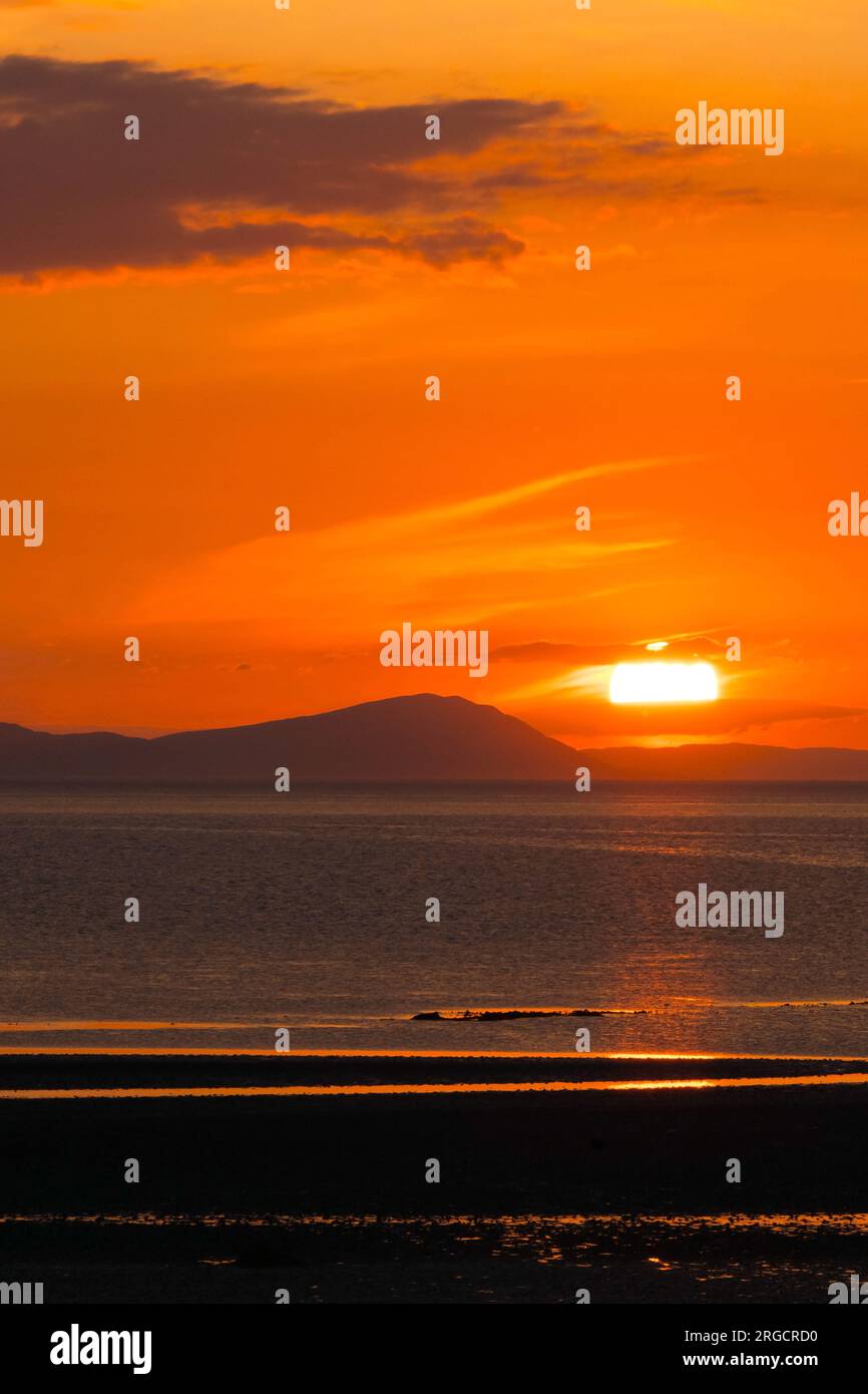 View the Island Of Arran from Ayr beach, Scotland Stock Photo - Alamy