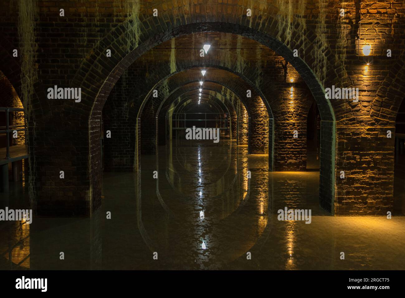 Nave interior of the Old Orunia Water Reservoir, a hydrotechnical ...