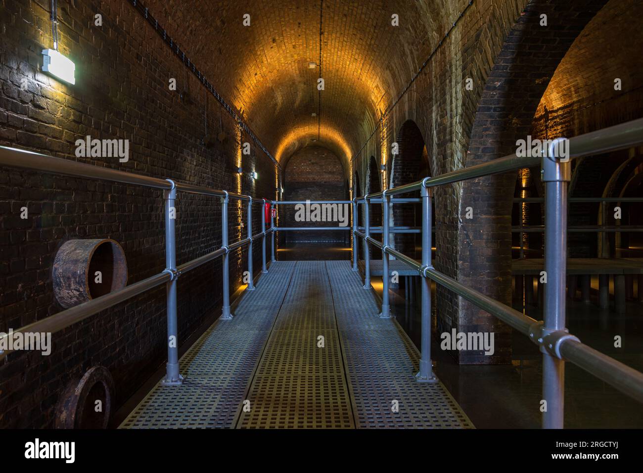Nave interior of the Old Orunia Water Reservoir, a hydrotechnical ...
