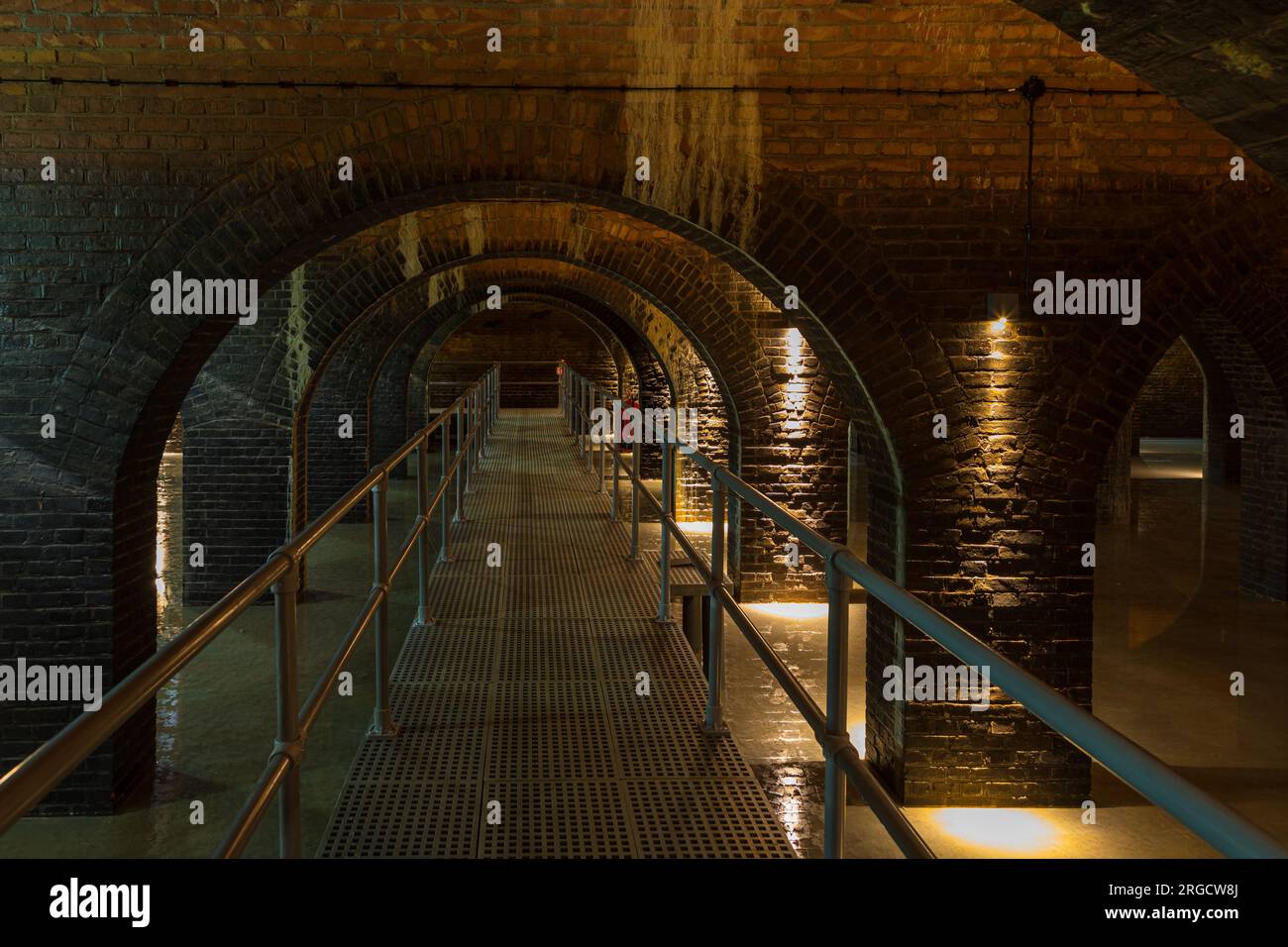 Nave interior of the Old Orunia Water Reservoir, a hydrotechnical ...