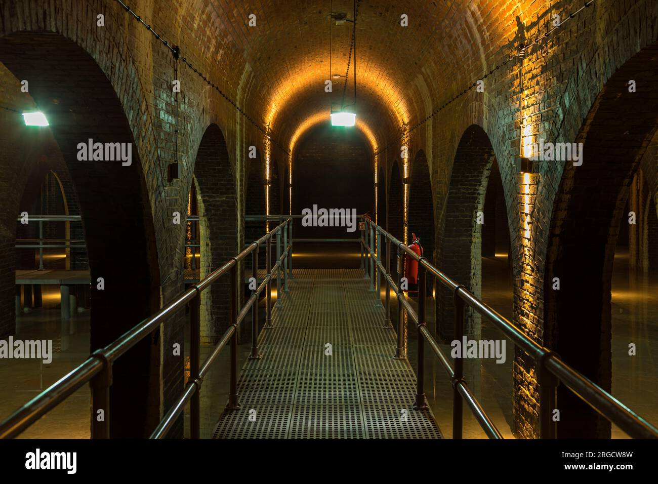 Nave interior of the Old Orunia Water Reservoir, a hydrotechnical ...