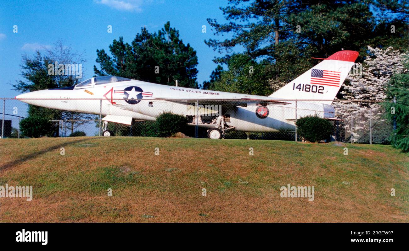 Grumman F-11A Tiger 141802 (MSN 119), on display in small fenced area ...