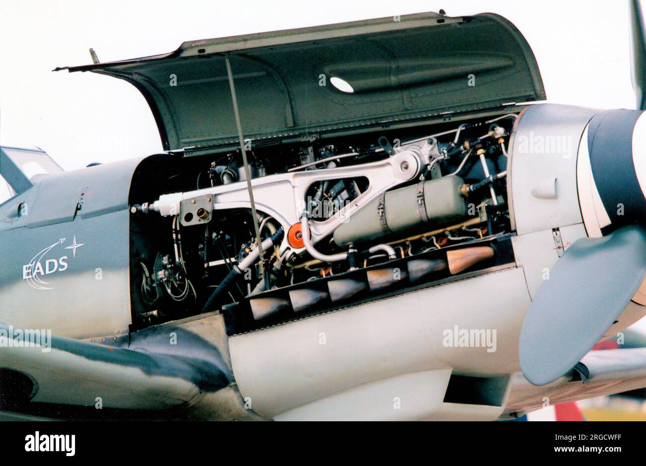 Messerschmitt Bf 109G-4 D-FWME (werknummer 139), a detail of the DB605 ...