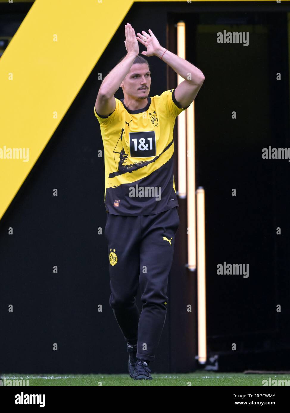 DORTMUND - Marcel Sabitzer of Borussia Dortmund at his presentation ...