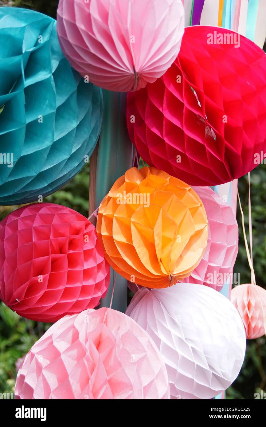 Summer party decorations Stock Photo - Alamy
