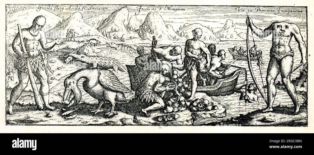 Inhabitants of the Spanish Main, from Gottfried's 'Reiser' Stock Photo ...