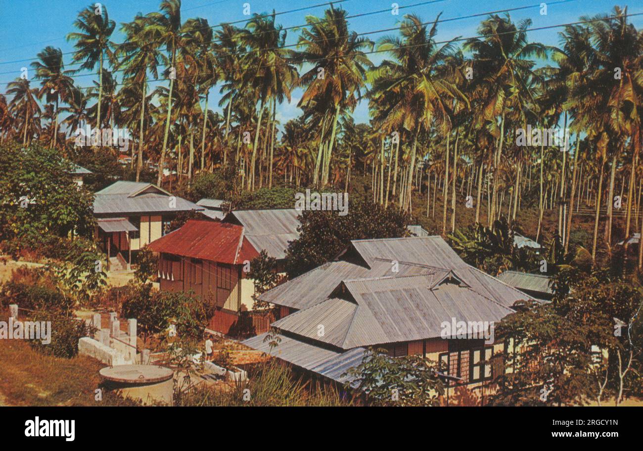 Malay Kampong (Settlement, Village), Singapore - wooden houses with ...