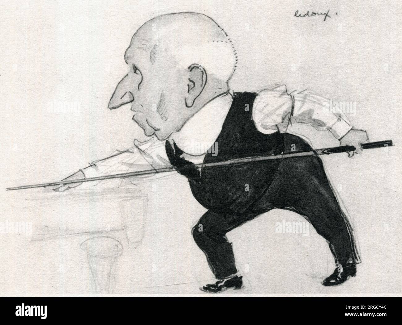 Caricature of Dr George Steele-Perkins, by Philippe Ledoux Stock Photo ...