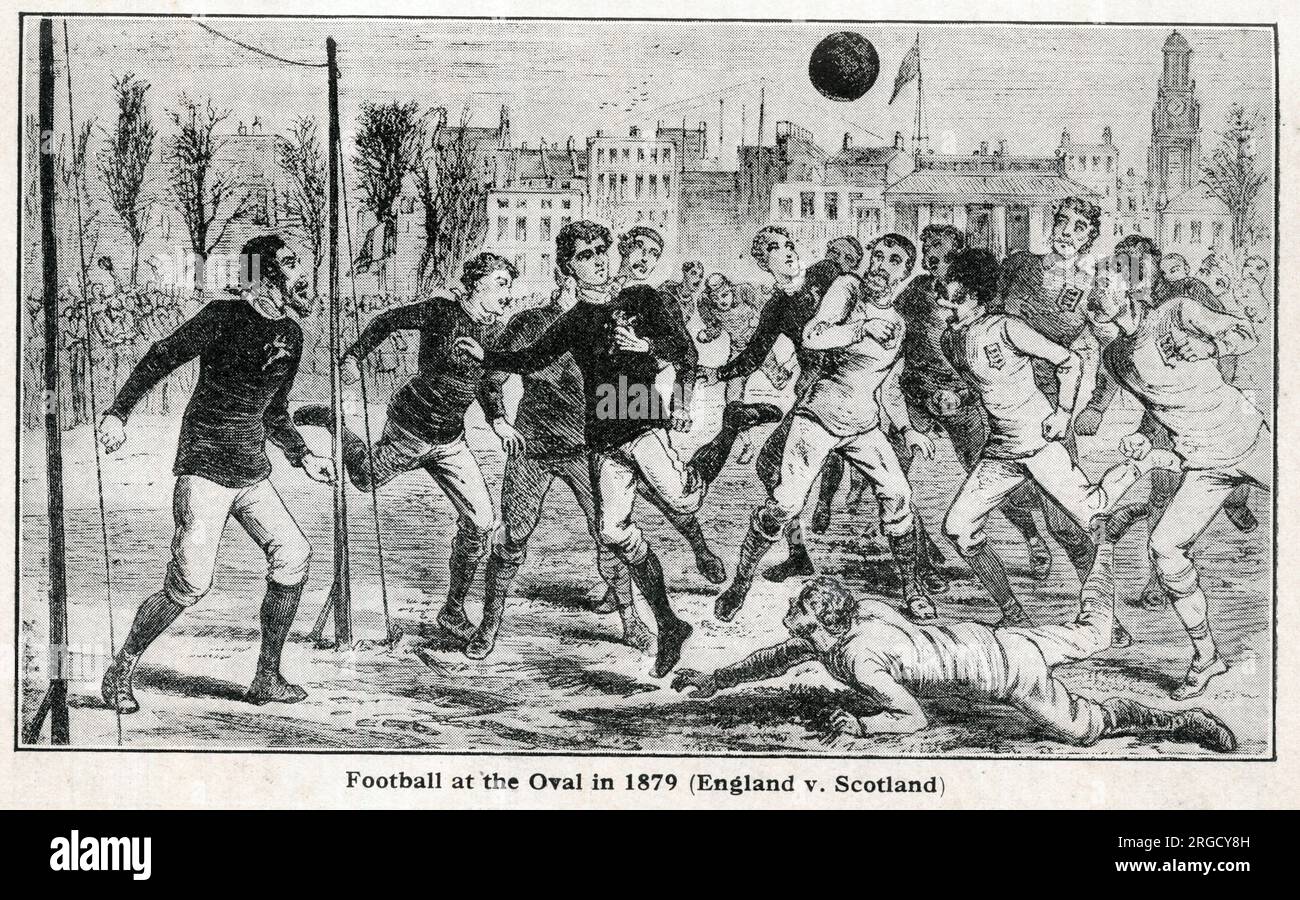 England v Scotland International Football at the Oval, 1879 Stock Photo ...