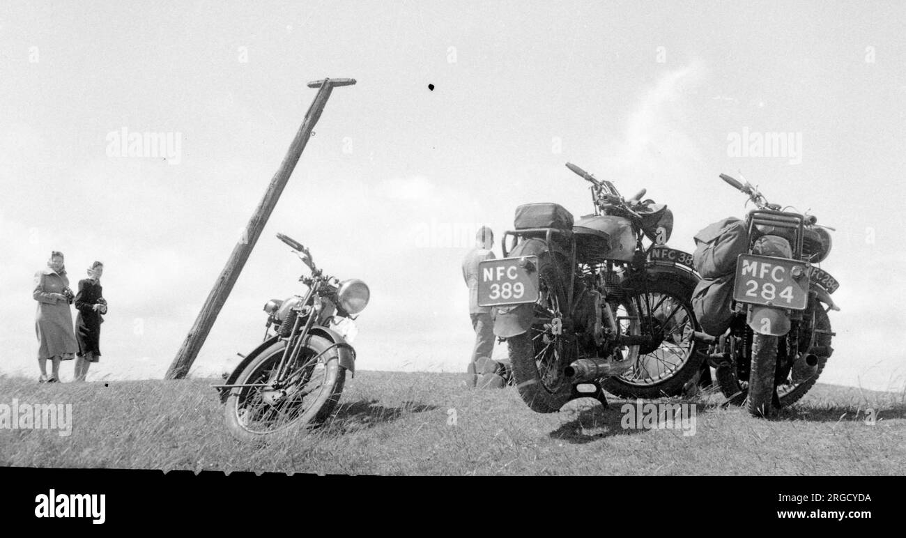 3 motorcycles Black and White Stock Photos & Images - Alamy