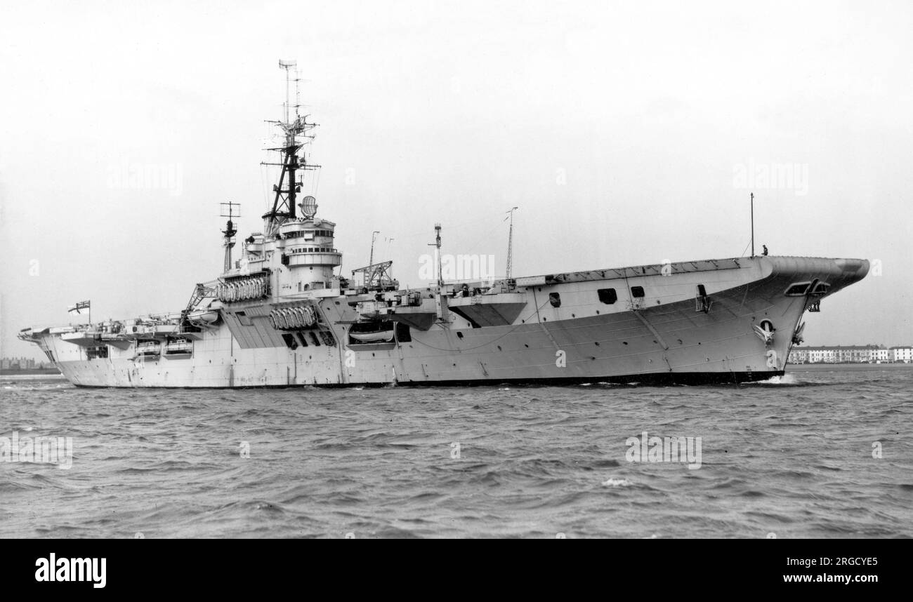Royal Navy â€“ HMS Glory, a Colossus-class Light Fleet Carrier, at ...