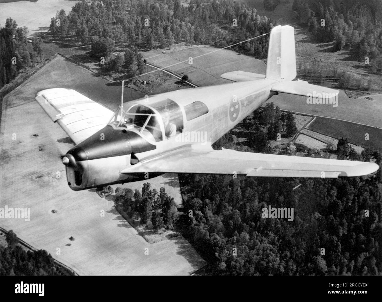 SAAB 201, experimental version of the SAAB 91, fitted with a scale ...