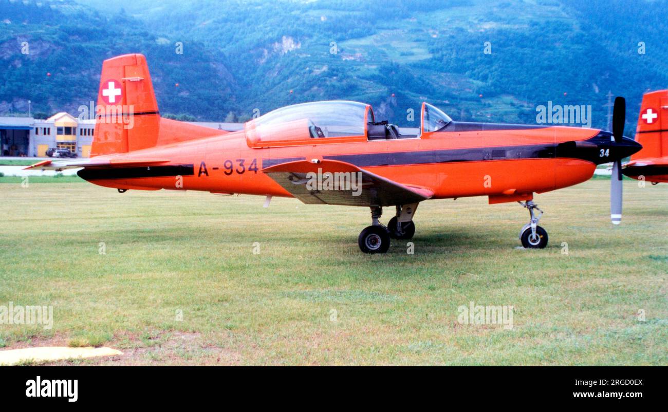 Swiss Air Force - Pilatus PC-7 Turbo Trainer A-934 (msn 342), at ...