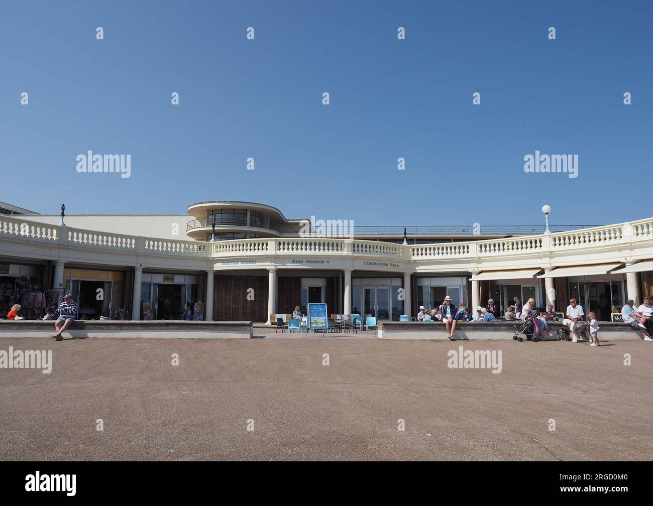 BEXHILL ON SEA, UK - JUNE 05, 2023: People by the Colonnade on the ...