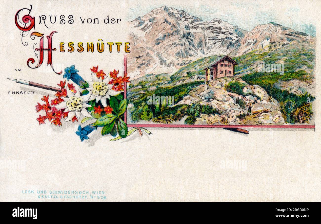 Hesshutte - a mountain refuge in Gesause National Park, located in the ...