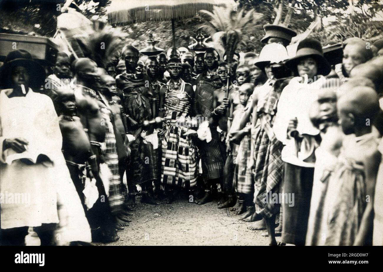 Ghana - Large group at a Funeral - all the mourners are wearing their ...