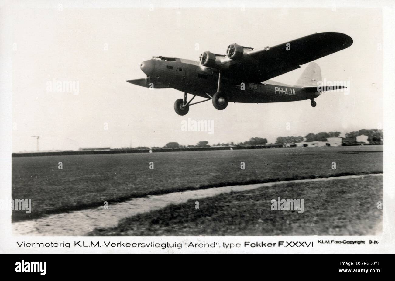Fokker F.XXXVI 'Arend' - Commercial Aircraft of KLM - only one F.XXXVI ...