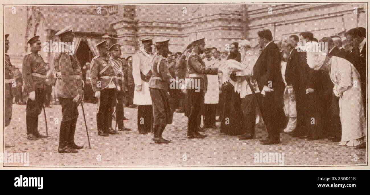 Russia - Tsar Nicholas II receiving bread and salt from the City of ...