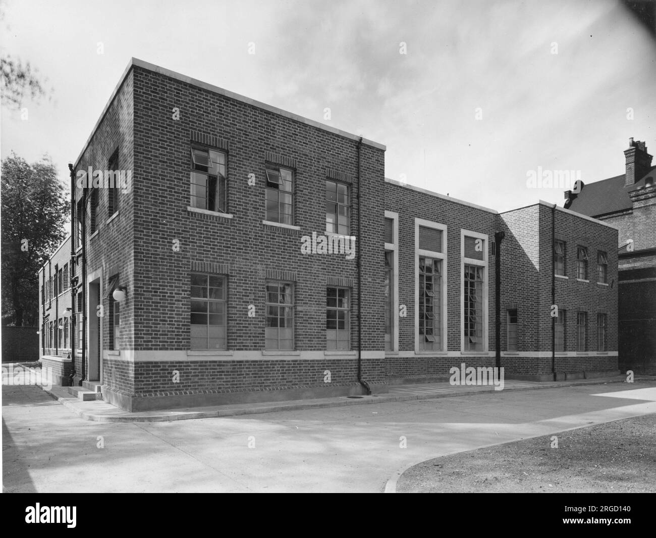 Brick-built 1930s architecture Stock Photo - Alamy