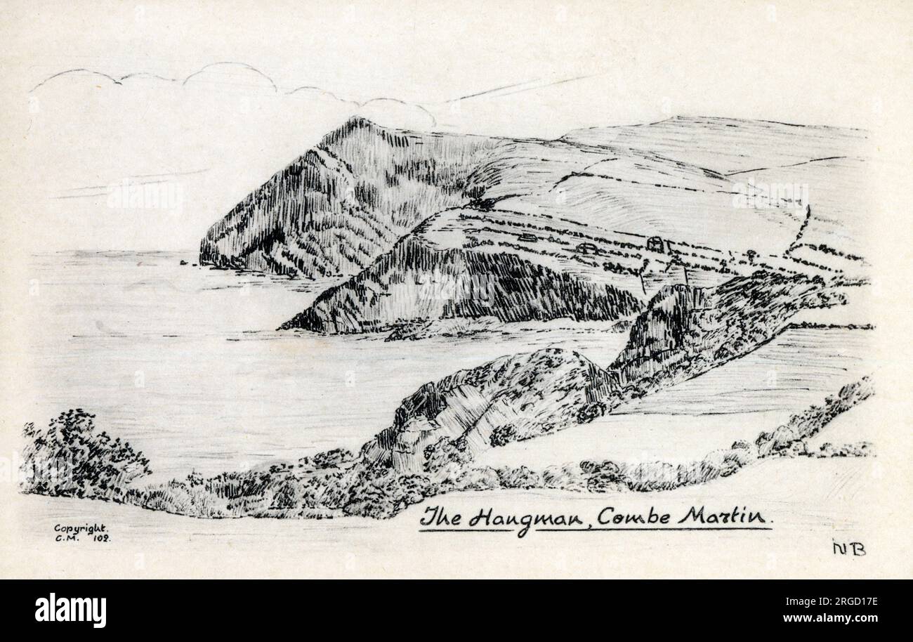 The Hangman, Combe Martin, Devon Stock Photo - Alamy