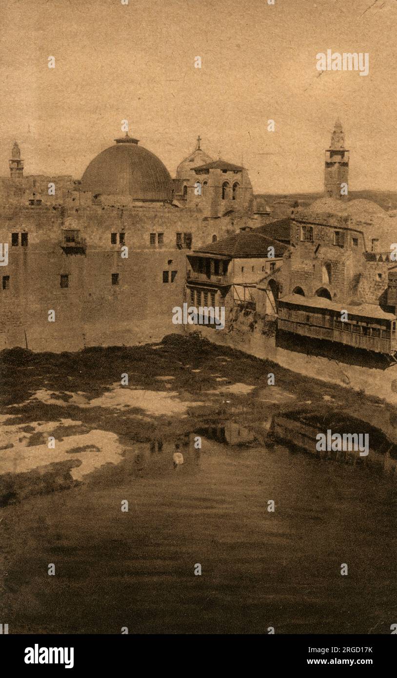Hezekiah's Pool, or the Patriarch's Pool, located in the Christian ...