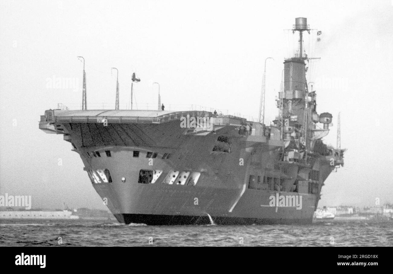 Royal Navy - HMS Ark Royal (91), fleet aircraft carrier, seen in ...
