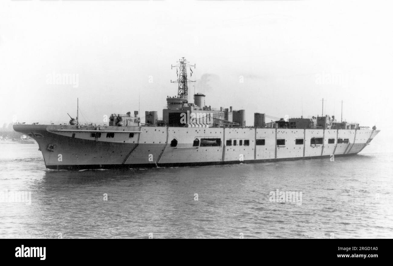 Royal Navy - HMS Triumph (R16), fleet support ship. Formerly a Colossus ...