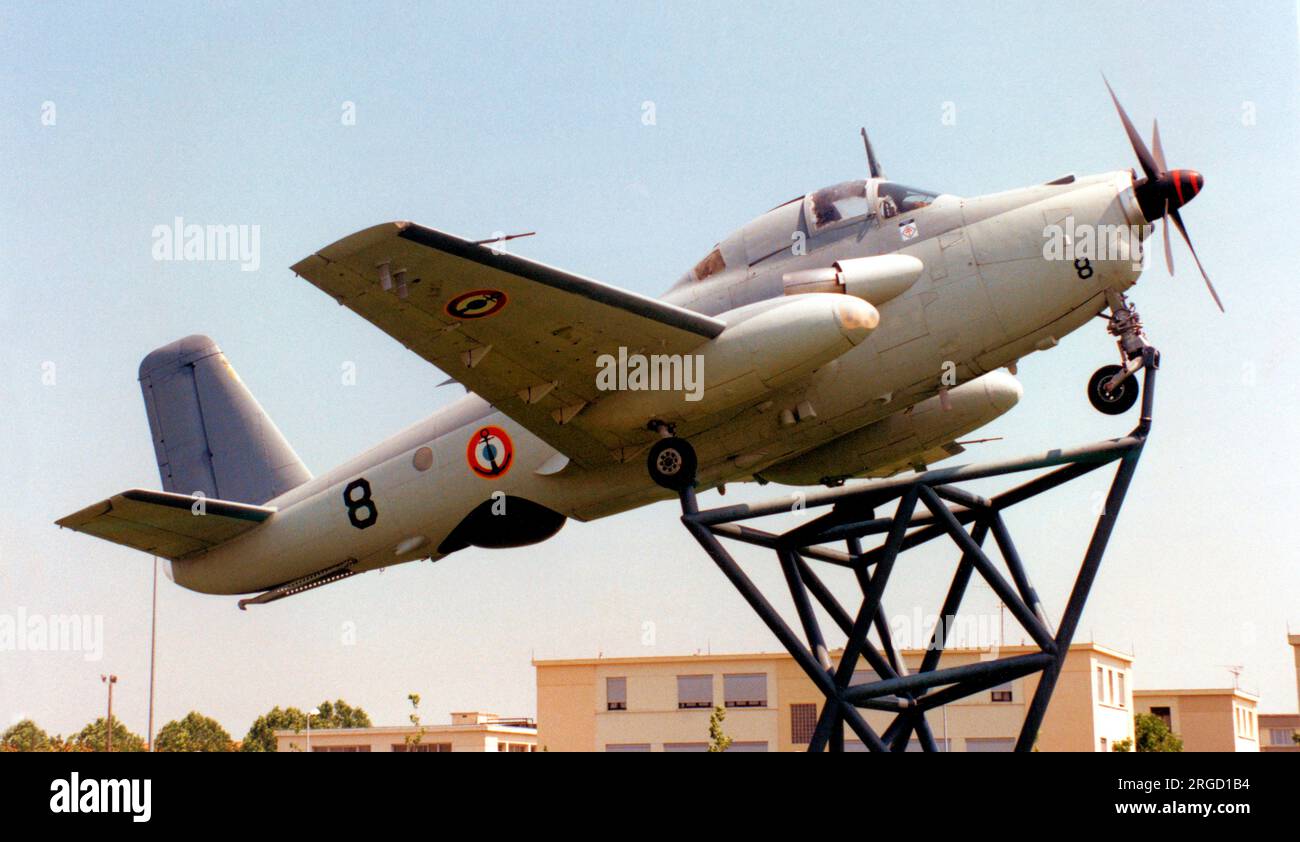 Breguet Bre 1050 Alize 8, mounted on a pylon outside the Musee de l ...