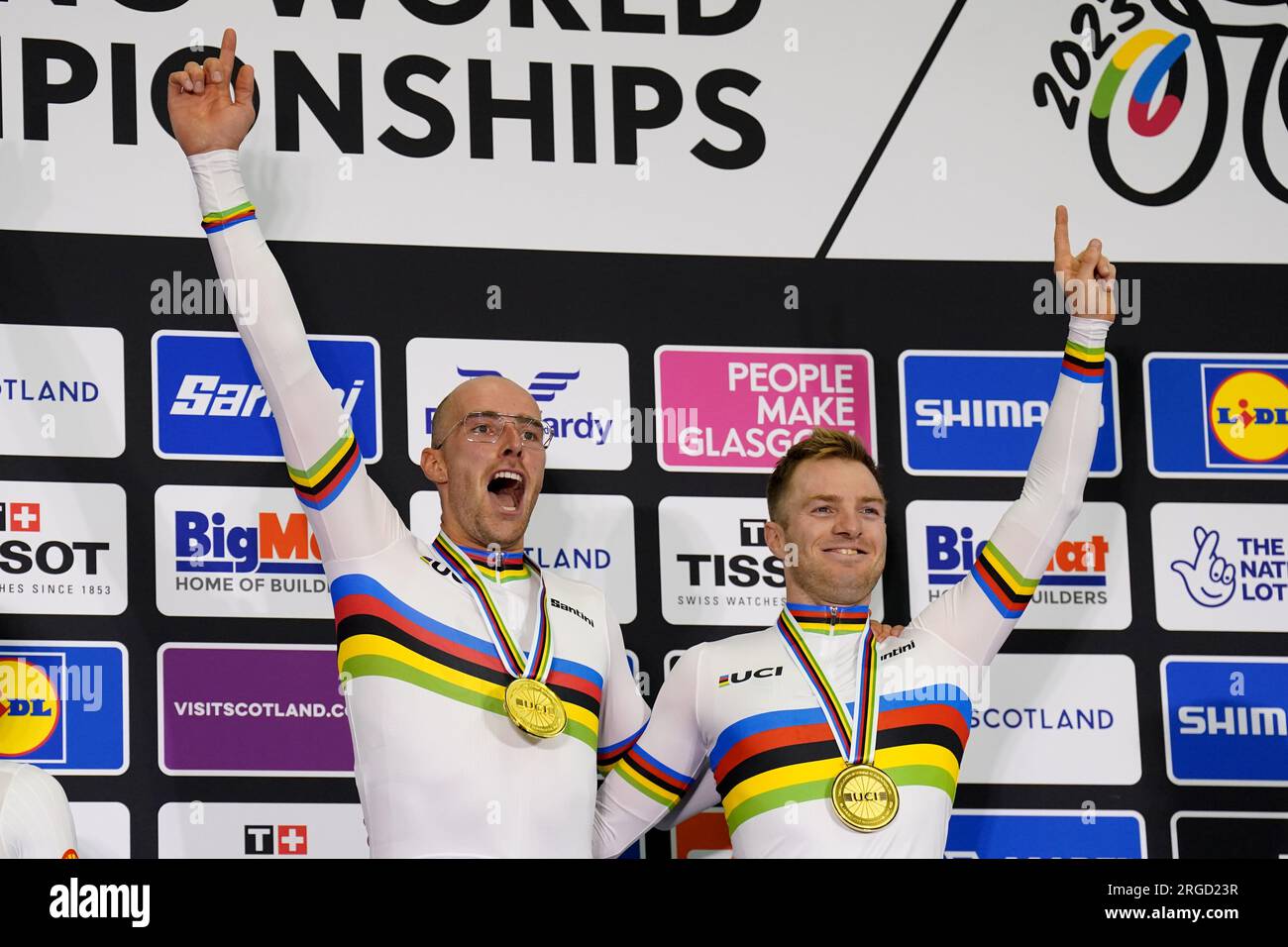 The Netherlands' Jan Willem van Schip (left) and Yoeri Havik celebrate ...