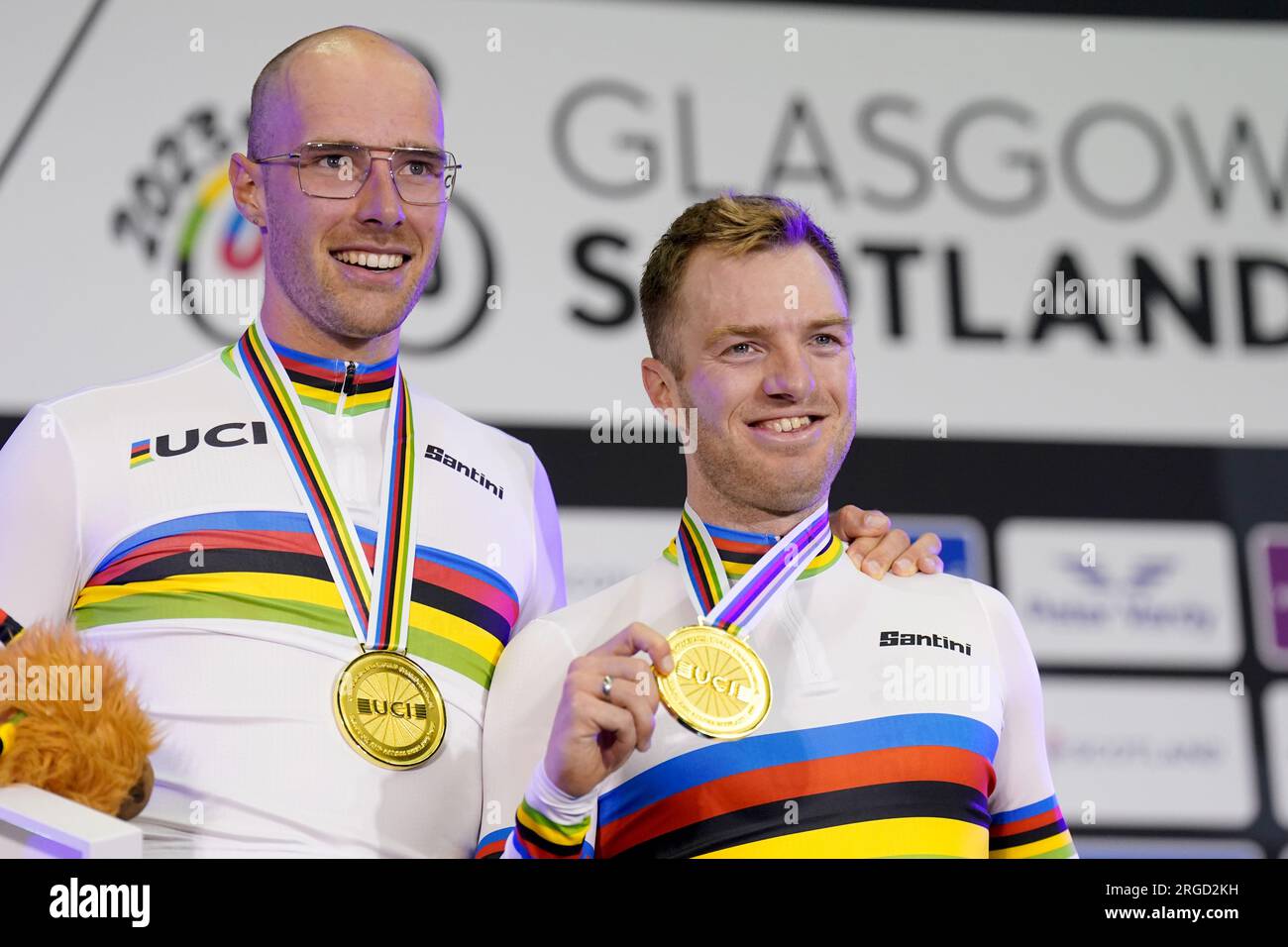The Netherlands' Jan Willem van Schip (left) and Yoeri Havik celebrate ...