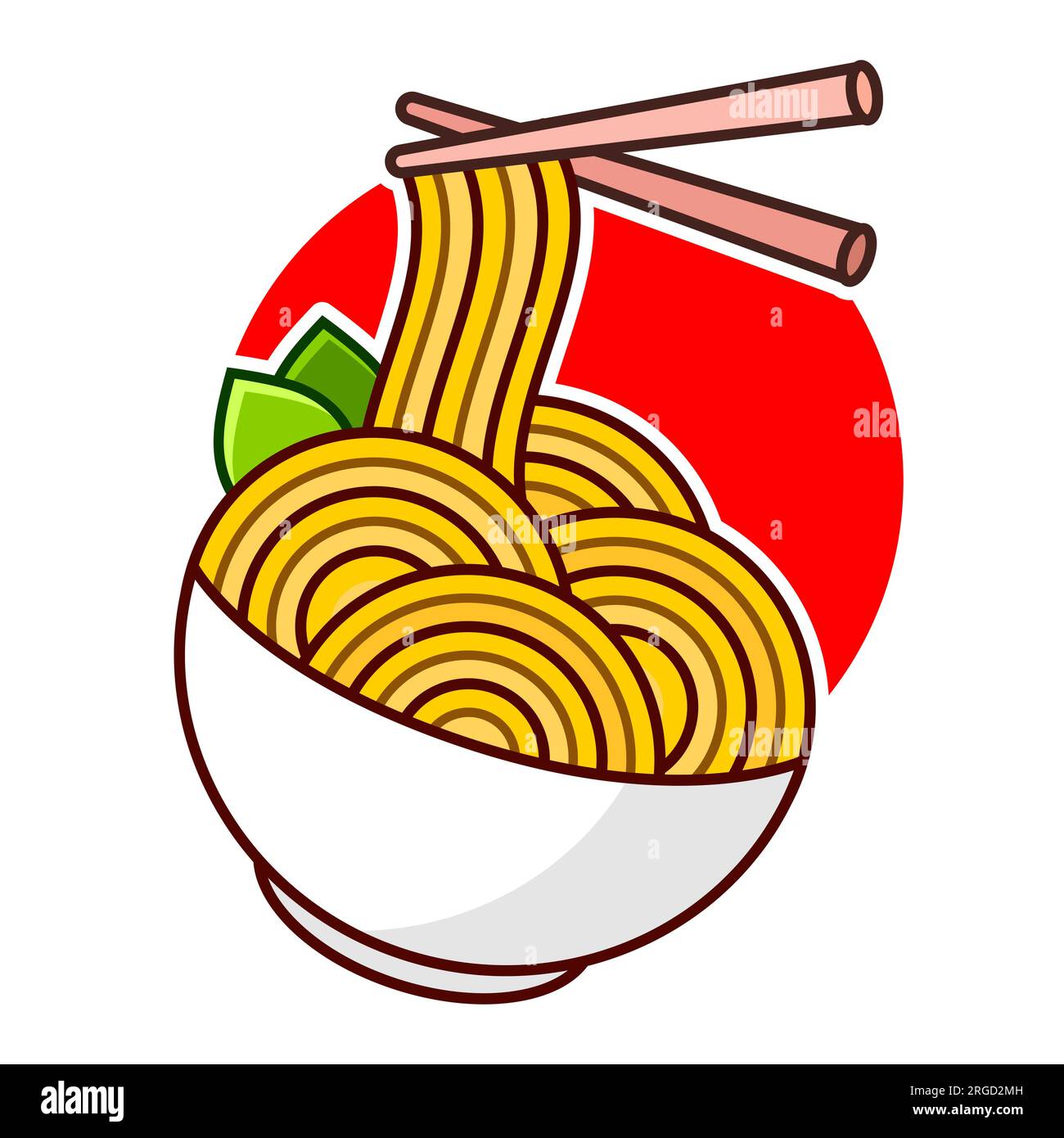 Noodle and ramen logo design vector template. chinese text translation ...