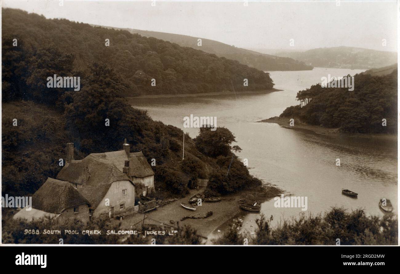 South Pool Creek, Salcombe-Kingsbridge estuary, Salcombe, Devon Stock ...