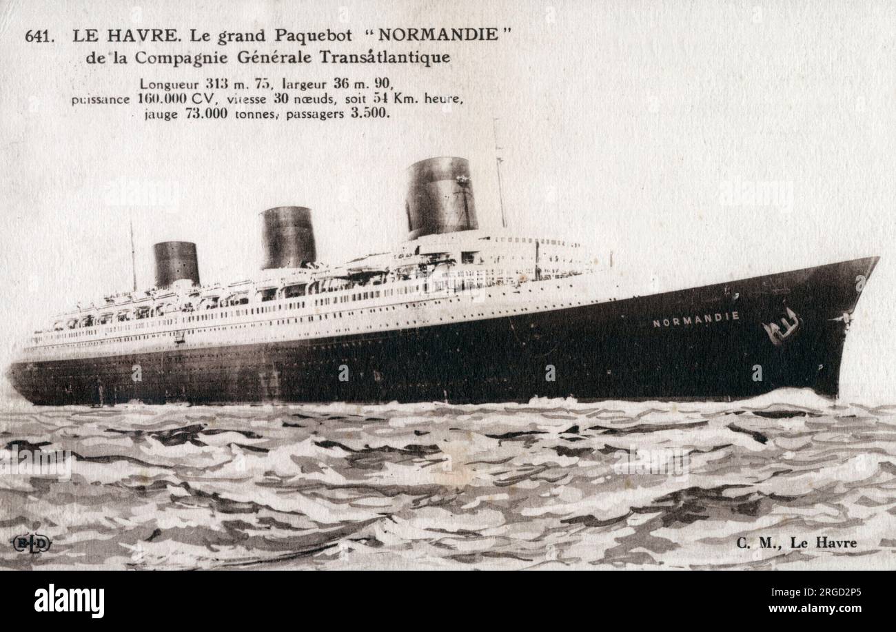 The SS Normandie - a French ocean liner built in Saint-Nazaire, France ...
