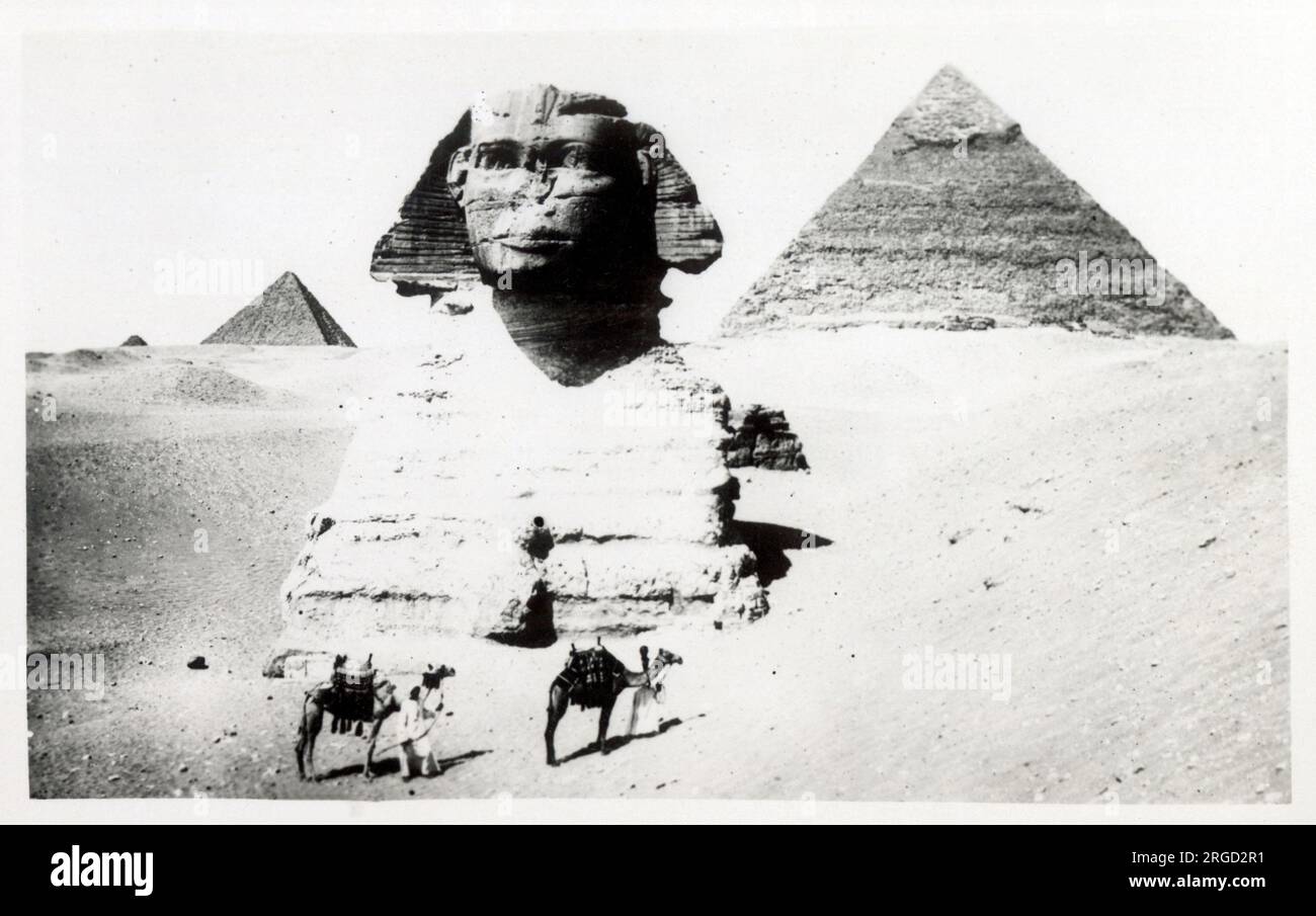 The Sphinx and Pyramids of Giza, Cairo, Egypt Stock Photo - Alamy
