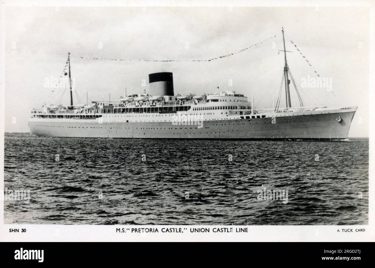 RMS Pretoria Castle of the Union Castle Line in service between Britain ...