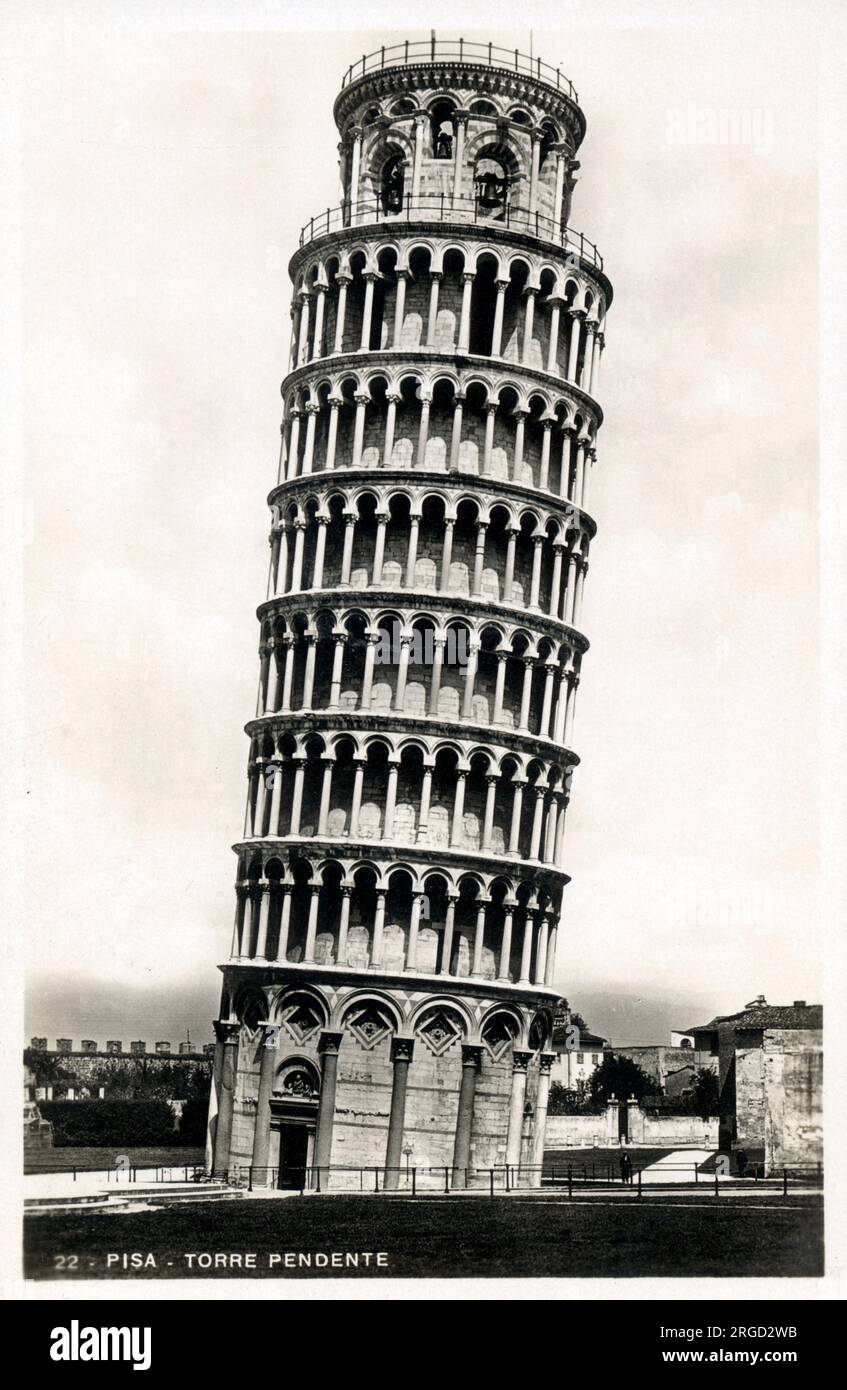 The Leaning Tower of Pisa, Italy - the campanile, or freestanding bell ...