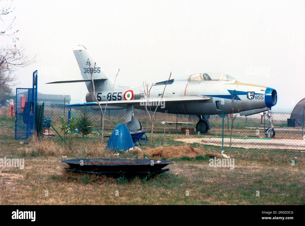 Republic F-84F-71-RE Thunderstreak MM53-6855 (ex USAF 53-6855), seen ...