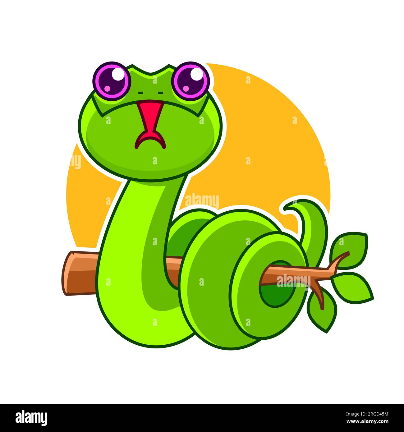 Tattoo snake. Traditional black dot style ink. Isolated vector ...
