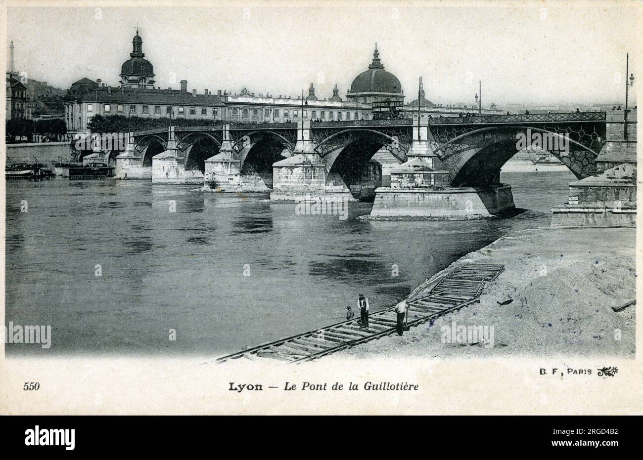 Lyon, France - Le Pont de la Guillotiere Stock Photo - Alamy